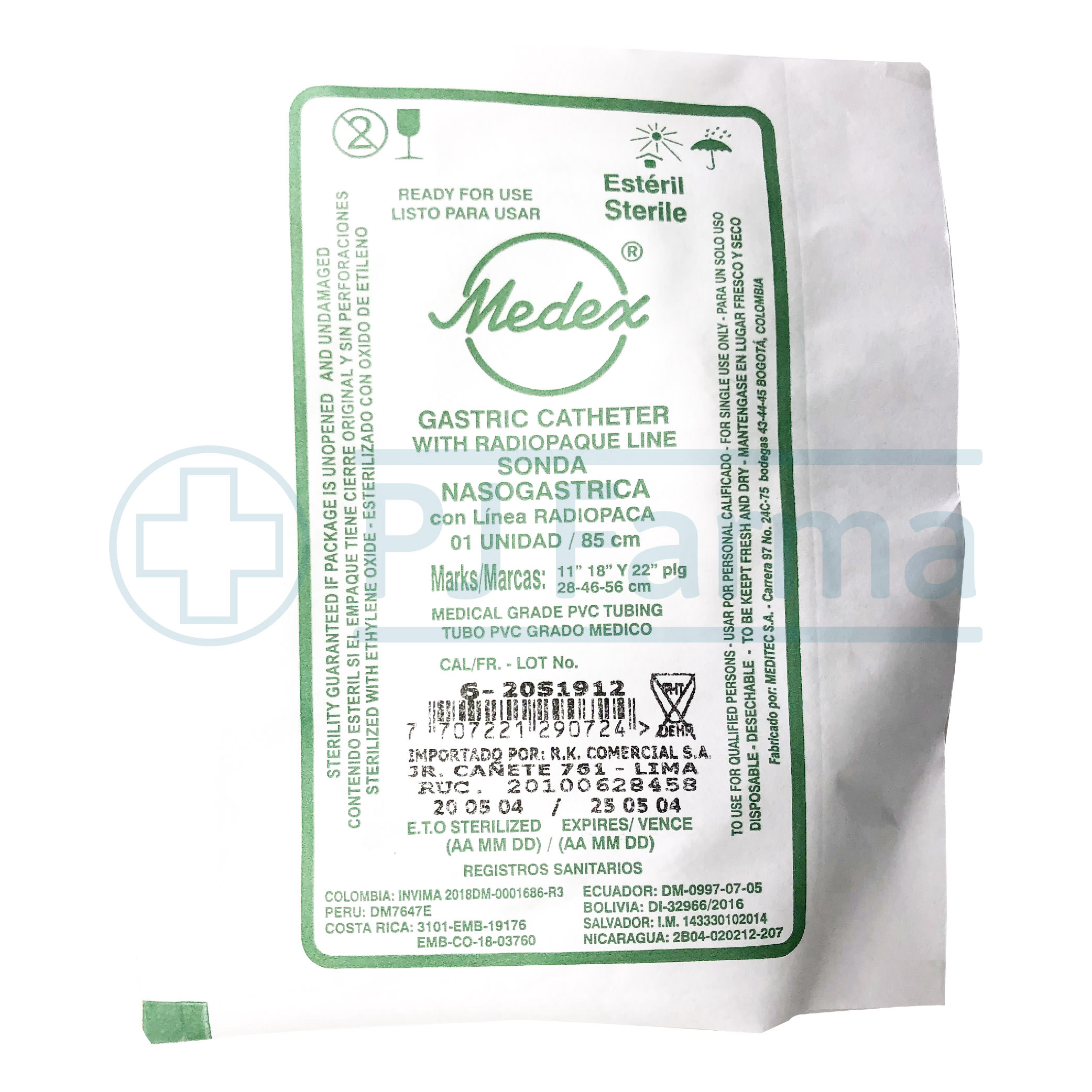 Sonda Nasogástrica N°6 Medex | PJ Farma