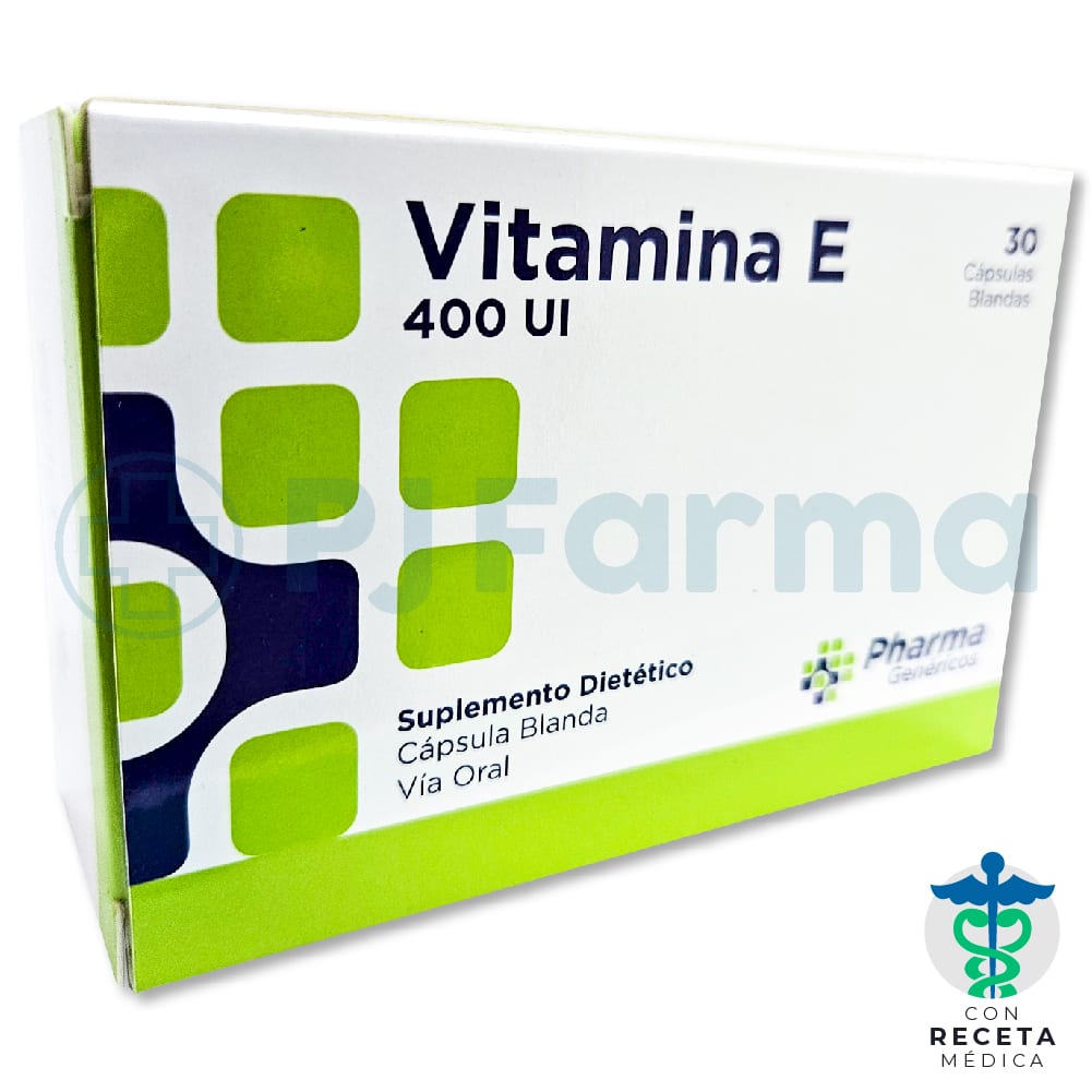 Vitamina E 400 UI Pharma Genéricos Cap. Caja X 30 Unid | PJ Farma
