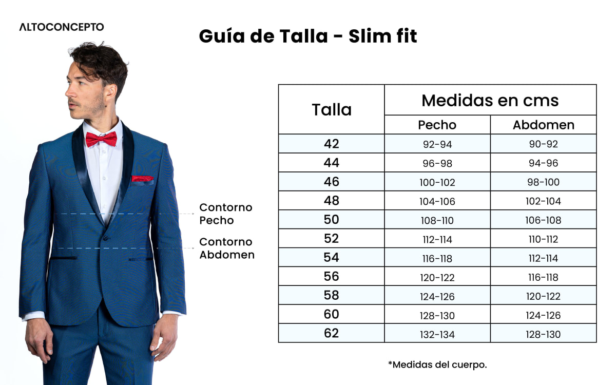 Nuestros cortes y tallas | ALTOCONCEPTO - Expertos en Trajes y ...