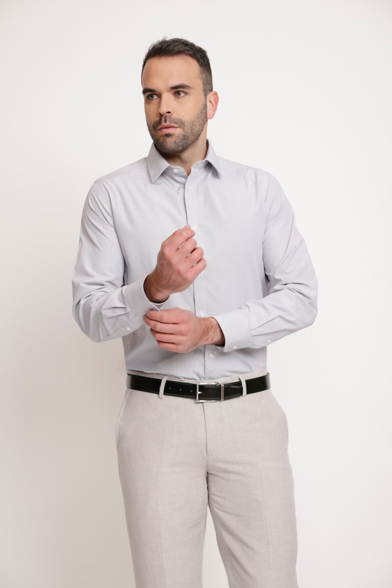 CAMISA BASIC GRIS W22 | ALTOCONCEPTO - Expertos en Trajes y Vestimenta Masculina