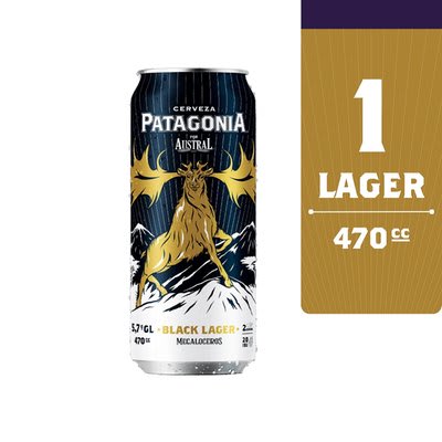 CERVEZA AUSTRAL PATAGONIA BLACK LAGER LATA | Nuevo Supermercado Sureños