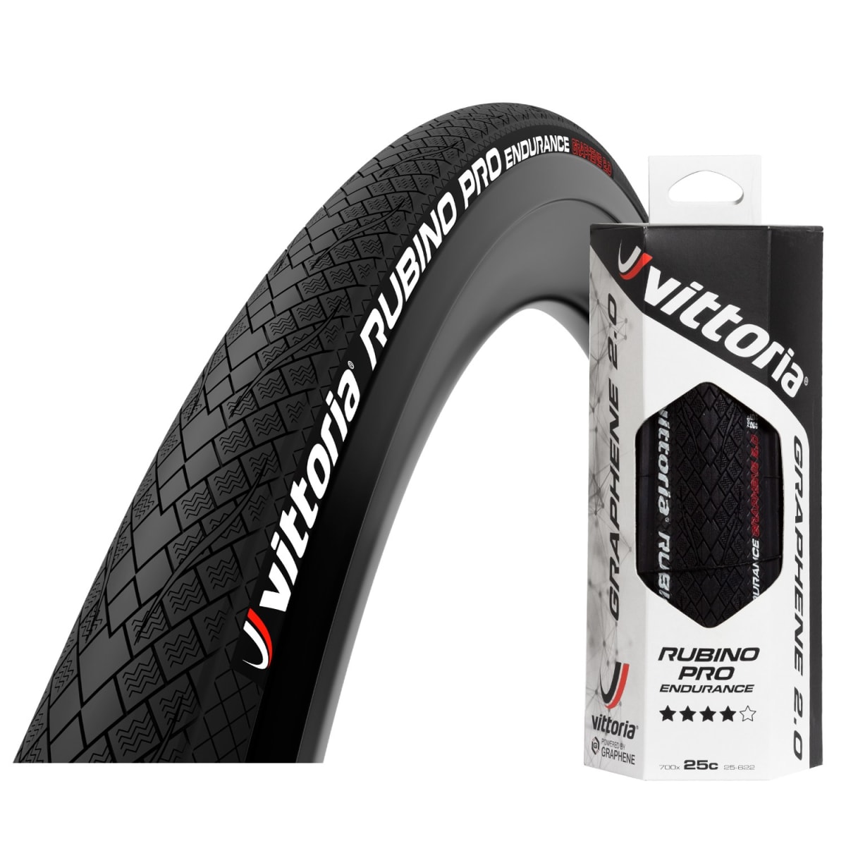 Neumático Vittoria Rubino Pro Iv Endurance 25-622 Graphene 2.0 Fold Black 700x 25C | Bike Tribe