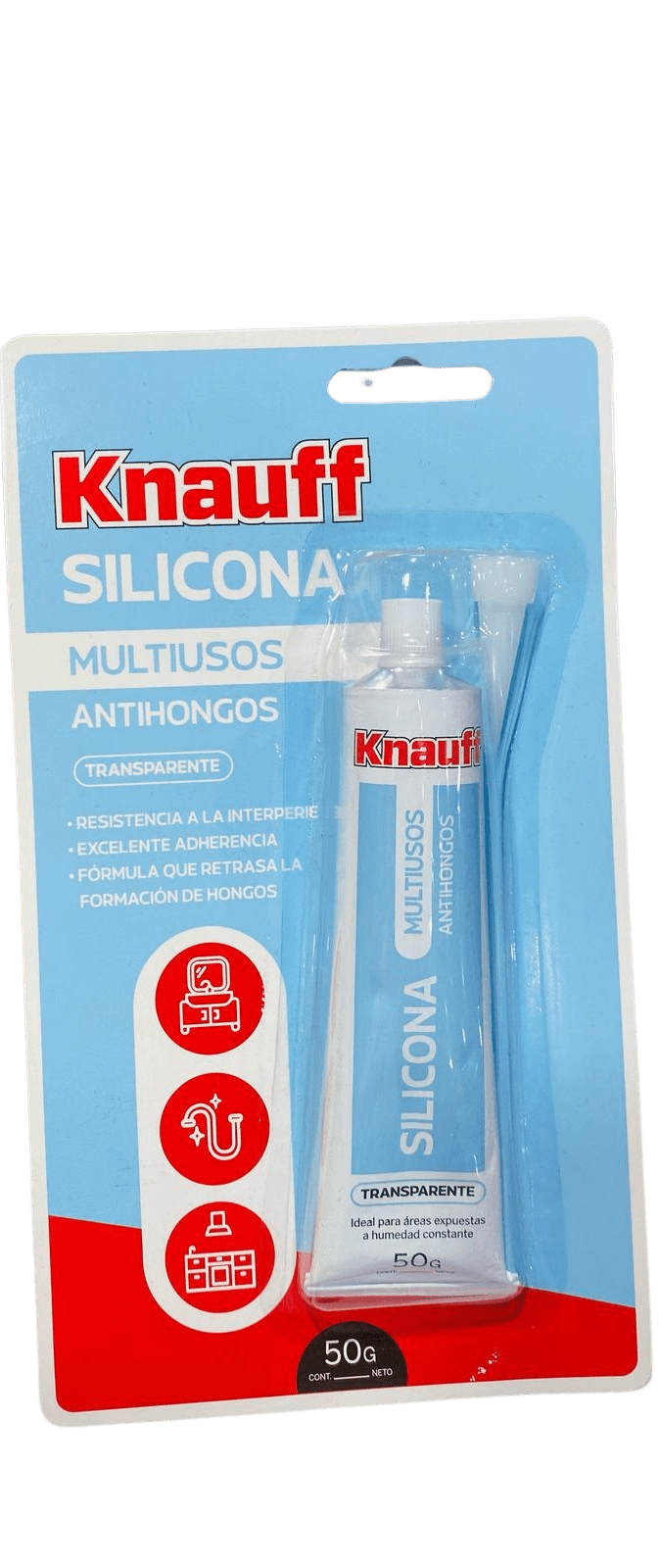 KNAUFF SILICONA MULTIUSOS TRANSPARENTE 50GR | FILCORSA