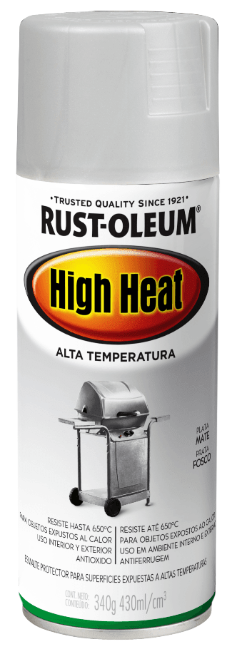 RUST OLEUM HIGH HEAT PLATA MATE | FILCORSA