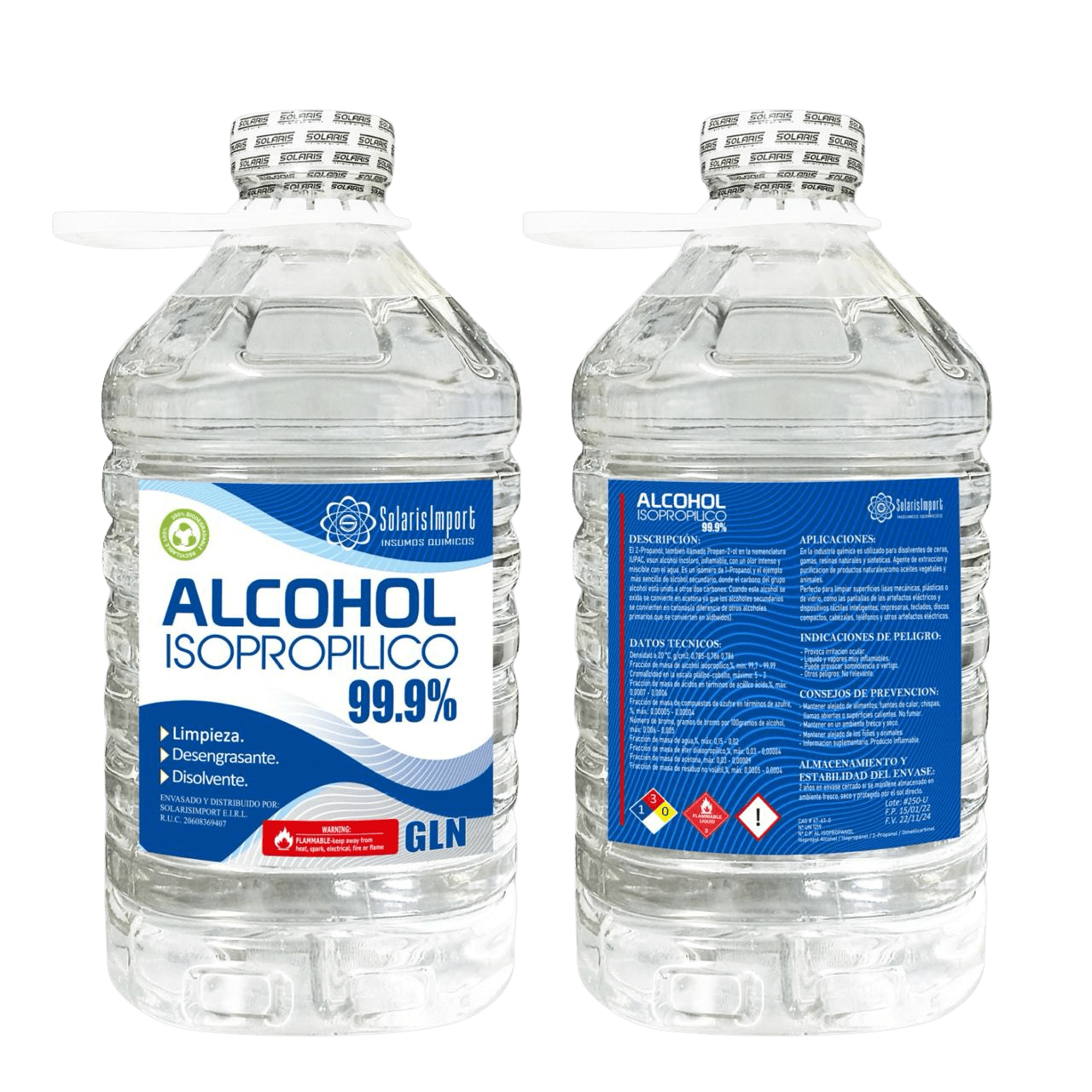 SOLARIS ALCOHOL ISOPROPILICO 99% GL | FILCORSA