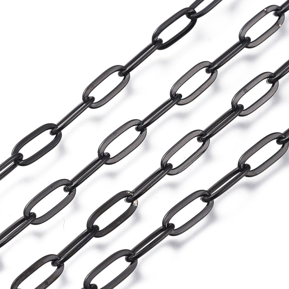 CADENA POR METRO ACERO INOX. ESLABON OVALADO GUNMETAL 10X4MM | Adri ...