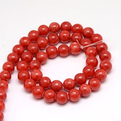 JADE ROJO NARANJA TIRA 8MM | Adri Accesorios