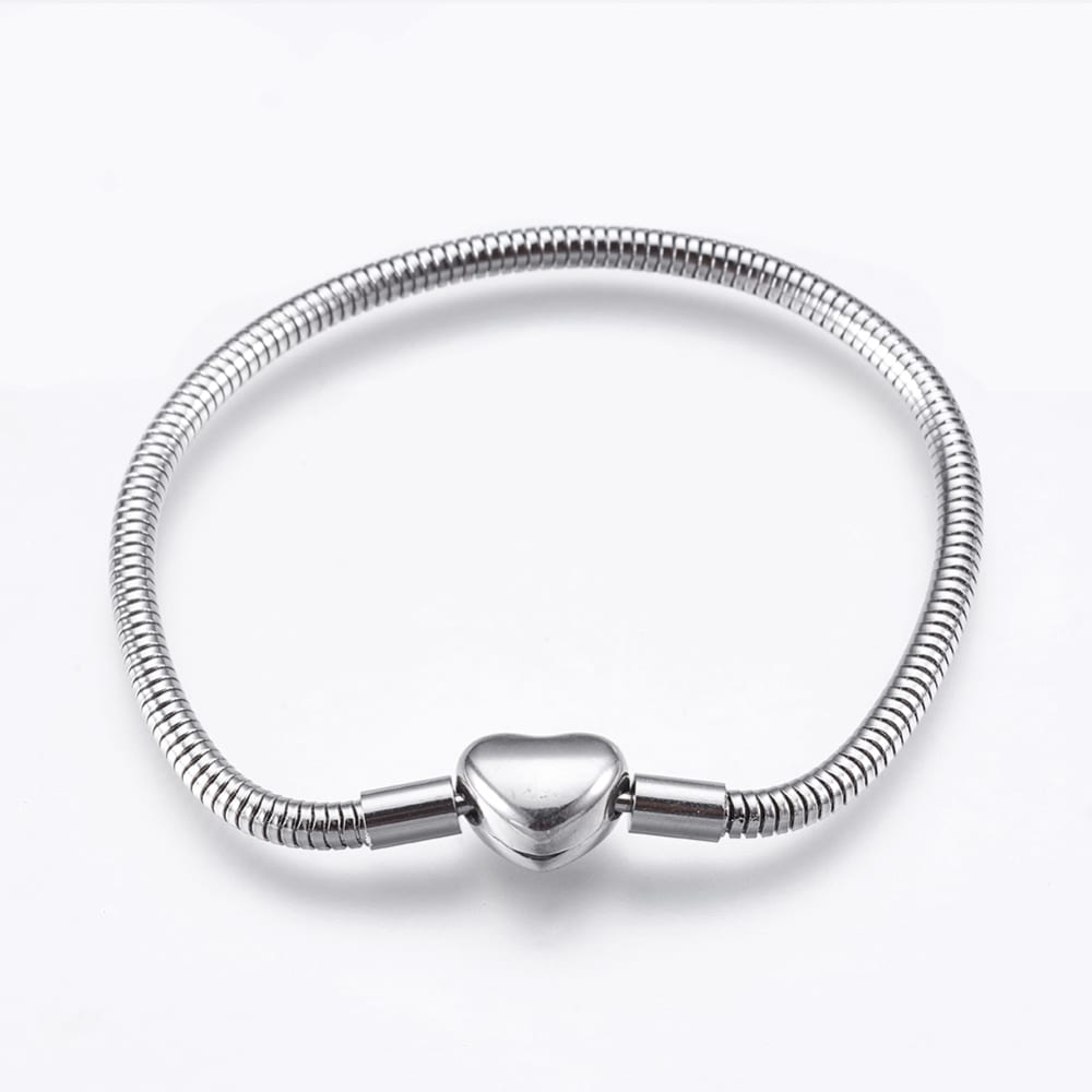 PULSERA ACERO INOX. ESTILO EUROPEO 18CM | Adri Accesorios