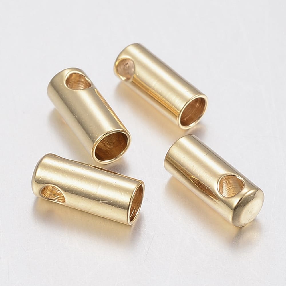 TERMINAL TUBULAR ACERO INOX. DORADO 2MM | Adri Accesorios