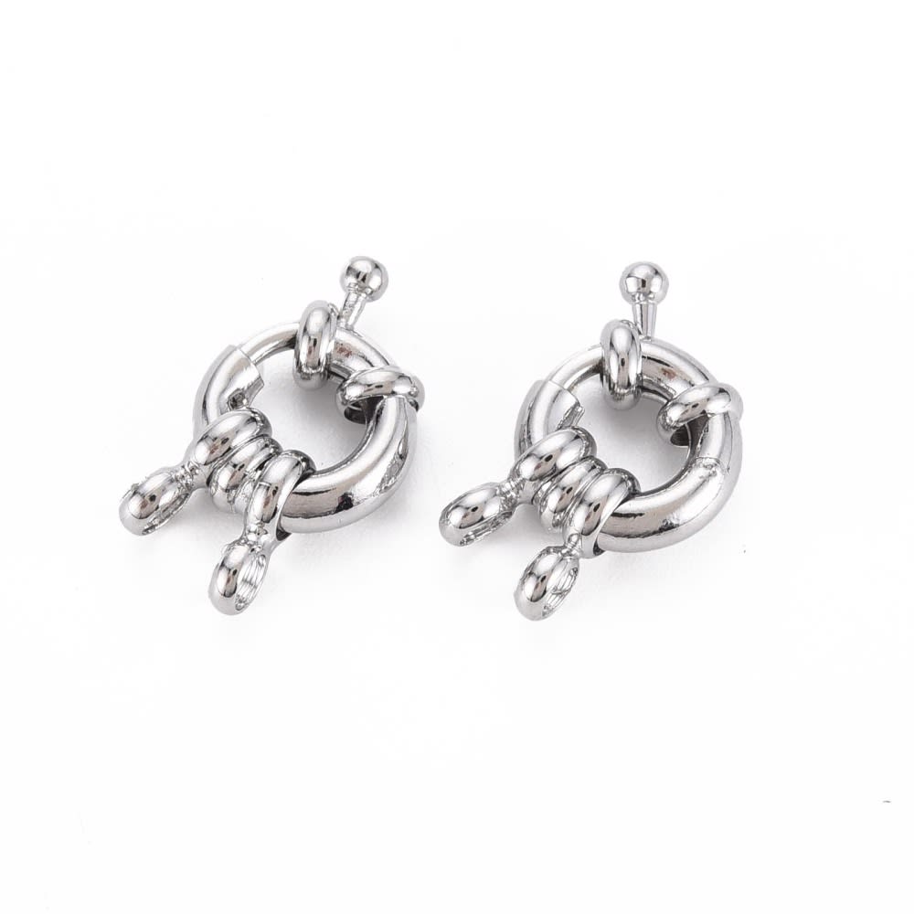 BROCHE SALVAVIDAS B/PLATINO 12MM | Adri Accesorios