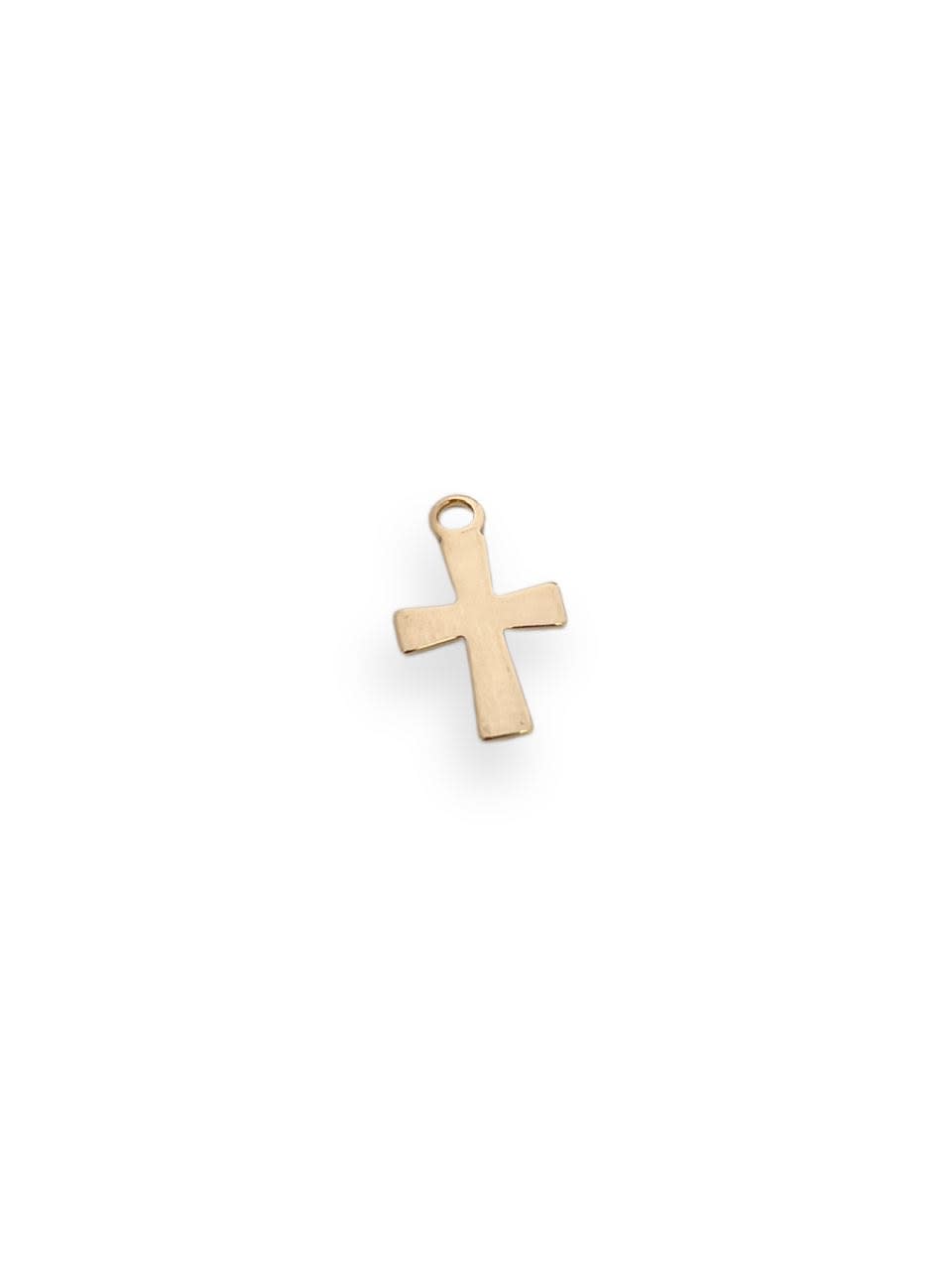 COLGANTE B/ORO MINI CRUZ PLANA | Adri Accesorios