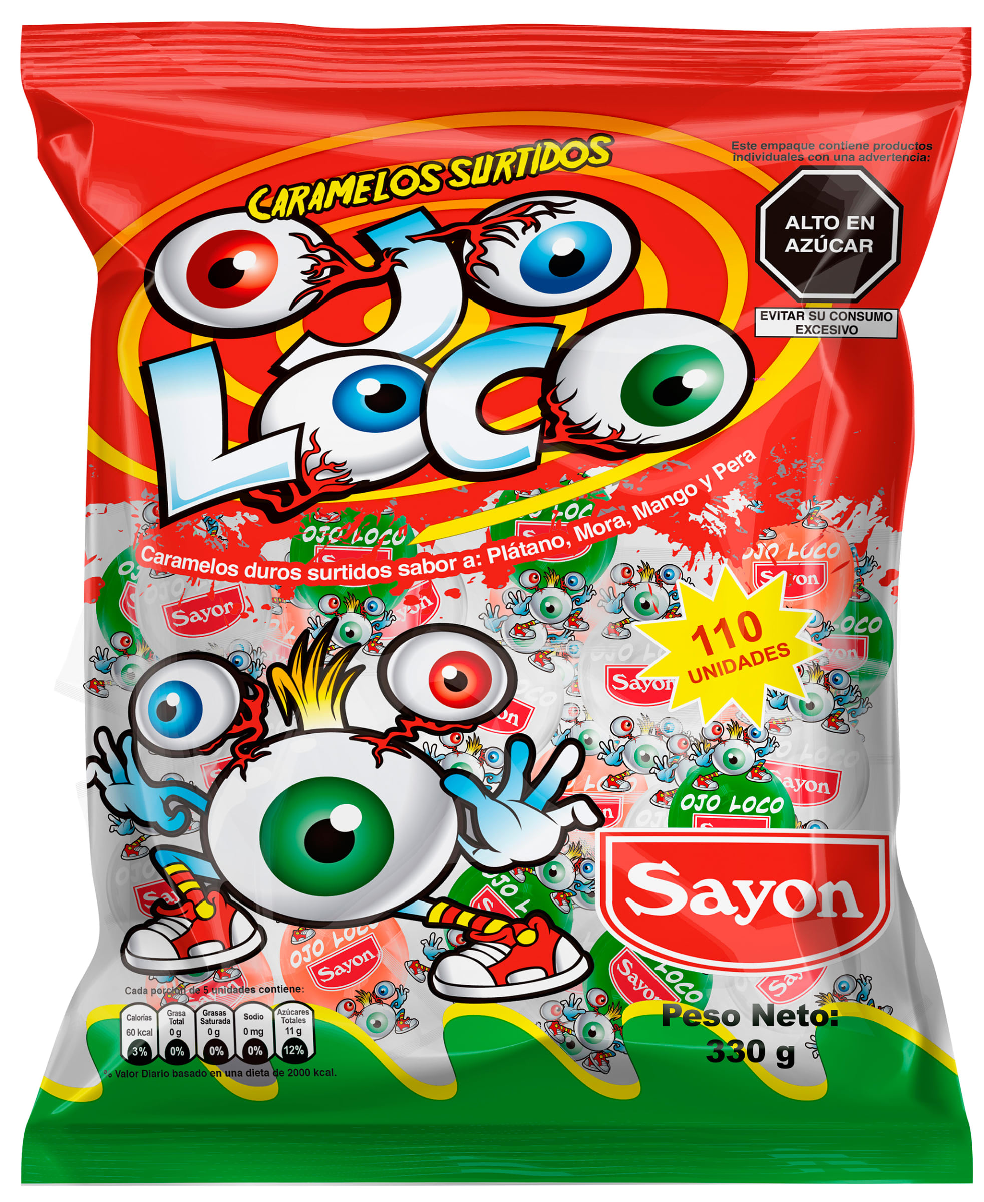 Sayon ojo loco caramelos x 100 un. | Rol Market