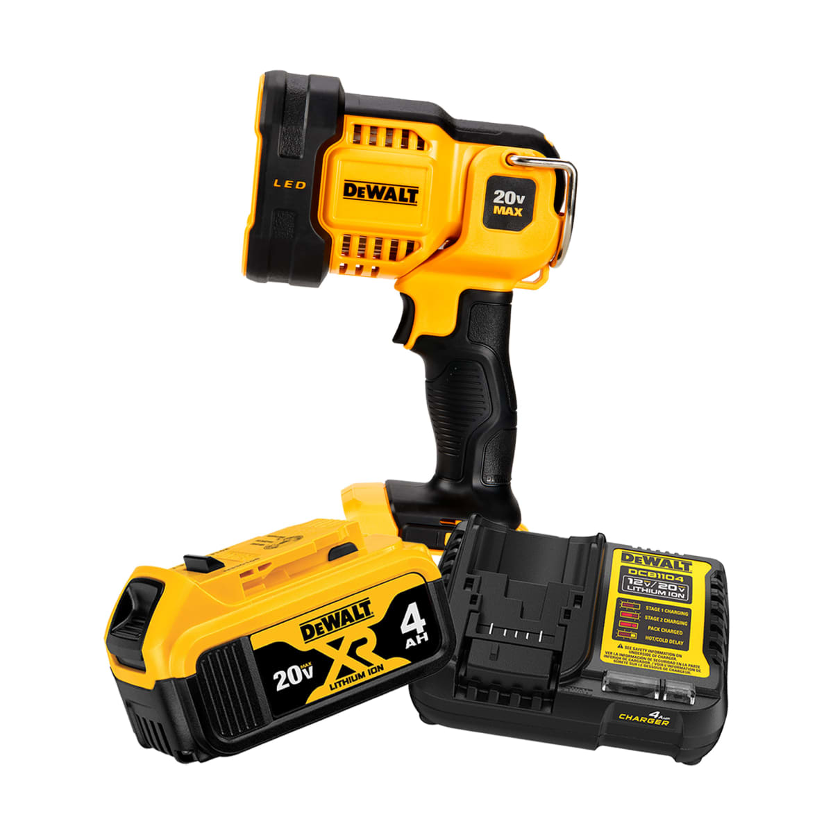 Kit Linterna Trabajo Led 20V 1000Lm + 1 Batería 4.0Ah + Cargador Dewalt ...