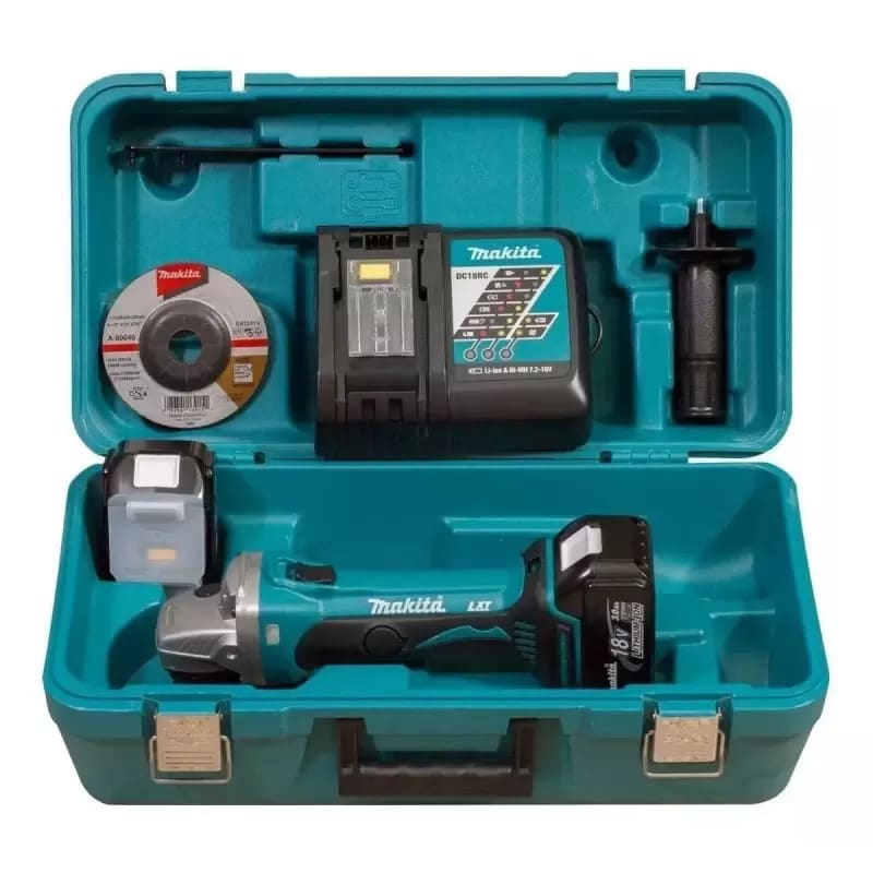 Amoladora Angular 4 1/2'' 18V LXT Inc 2 Bat y Carg Makita DGA452RFE ...