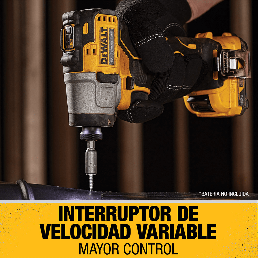 Taladro de Impacto Inalámbrico 1/4'' 12V Xtreme Dewalt DCF801B-B3 ...