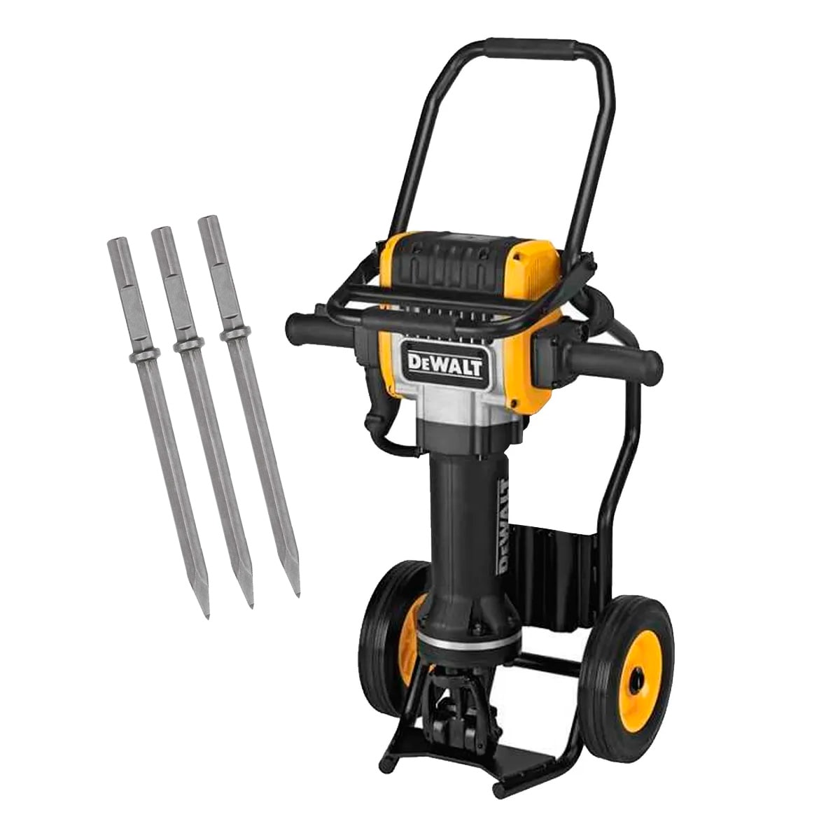 Martillo Demoledor Hex 1-1/8" 2100W + 1 Carrito D259804 + 3 Cinceles ...