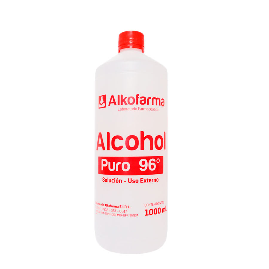 Alkofarma Alcohol Líquido Puro 96º Botella 1lt | Eco Ahorro