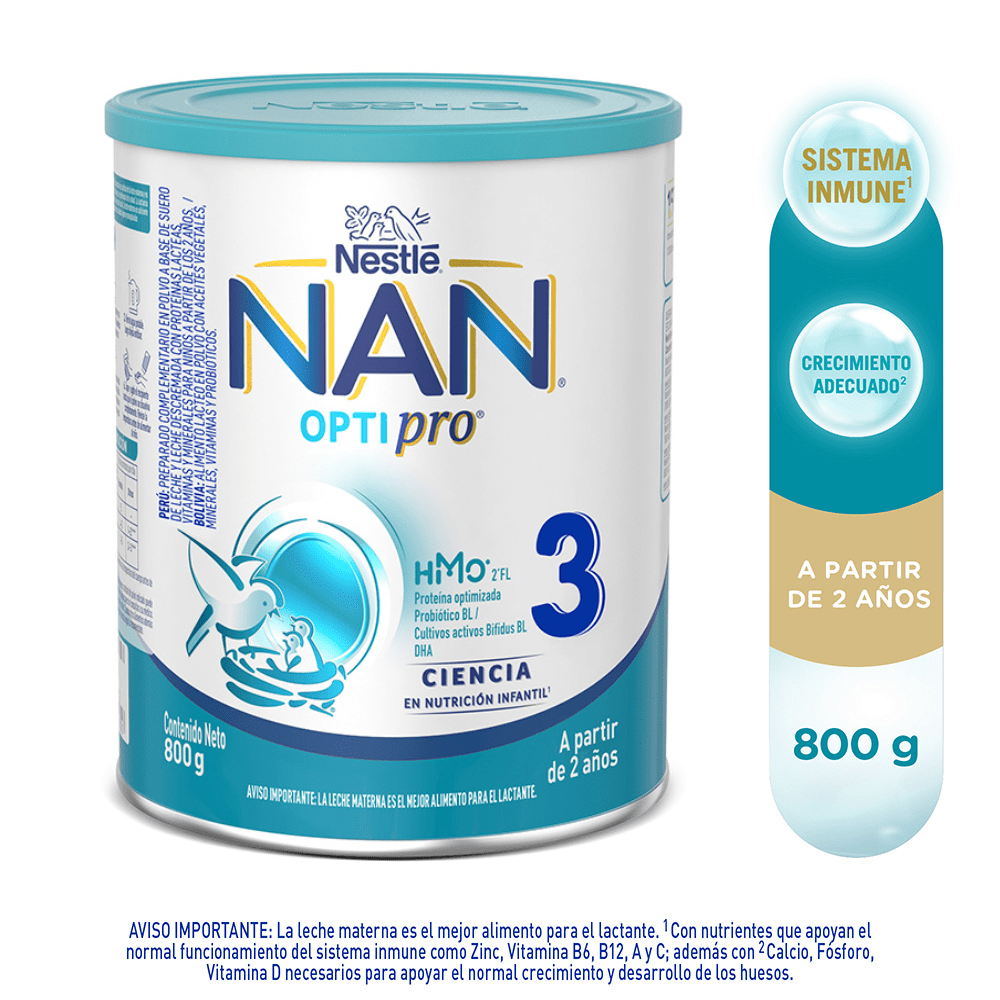 Nan Opti Pro 3 HMO Lata 800gr | Eco Ahorro