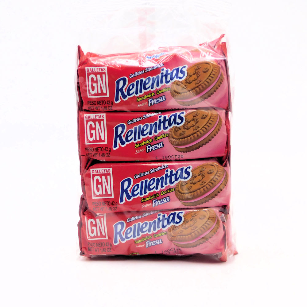 GN Rellenitas Galleta Sabor Fresa Pack 8und | Eco Ahorro