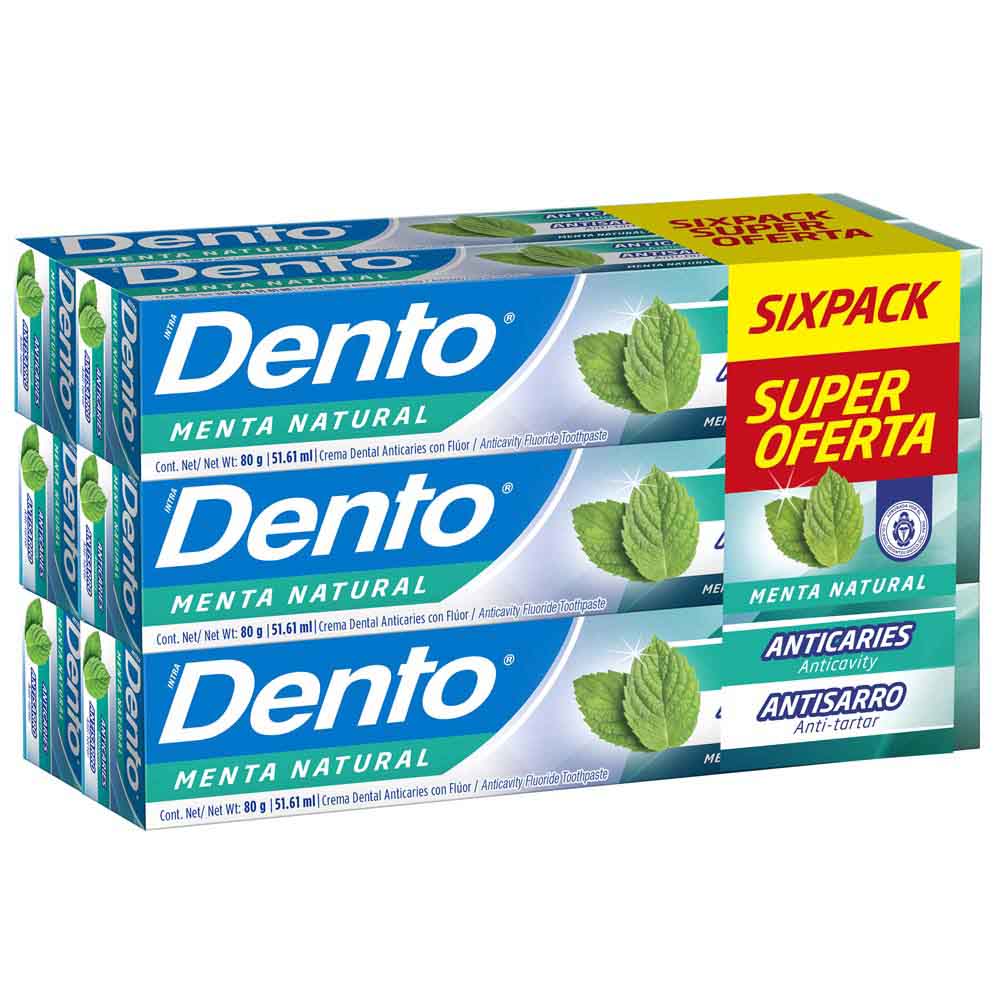 Dento Menta Natural Pack 6 uni | Eco Ahorro