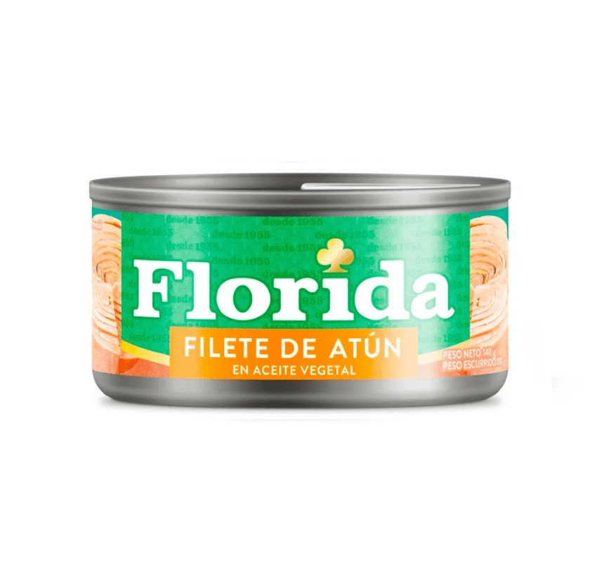 Florida Filete de Atún en Aceite Vegetal Lata 140gr | Eco Ahorro