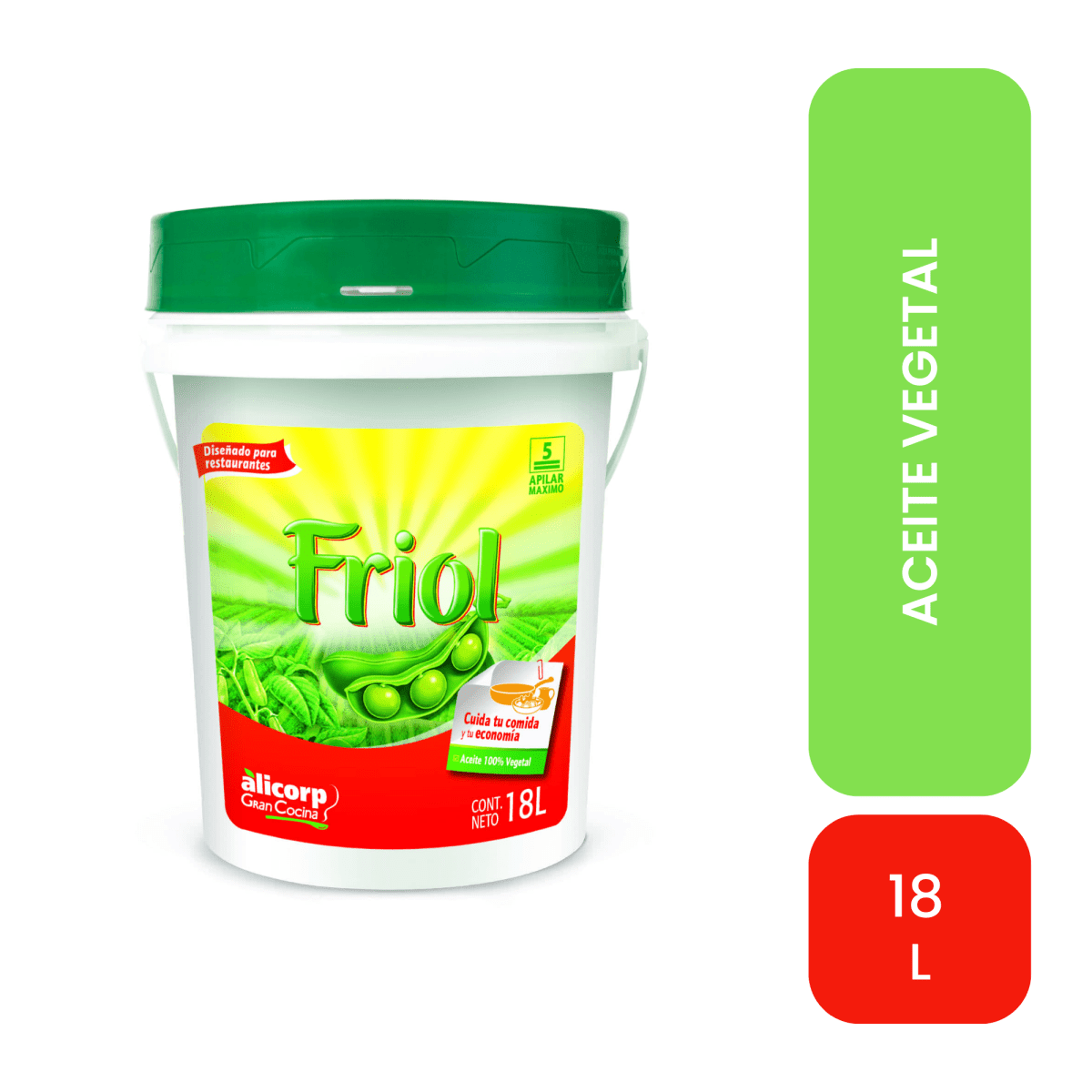 Friol Aceite Vegetal Balde 18lt | Eco Ahorro
