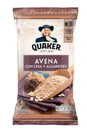 Quaker Avena con Chía y Algarrobo Bolsa 360gr | Eco Ahorro