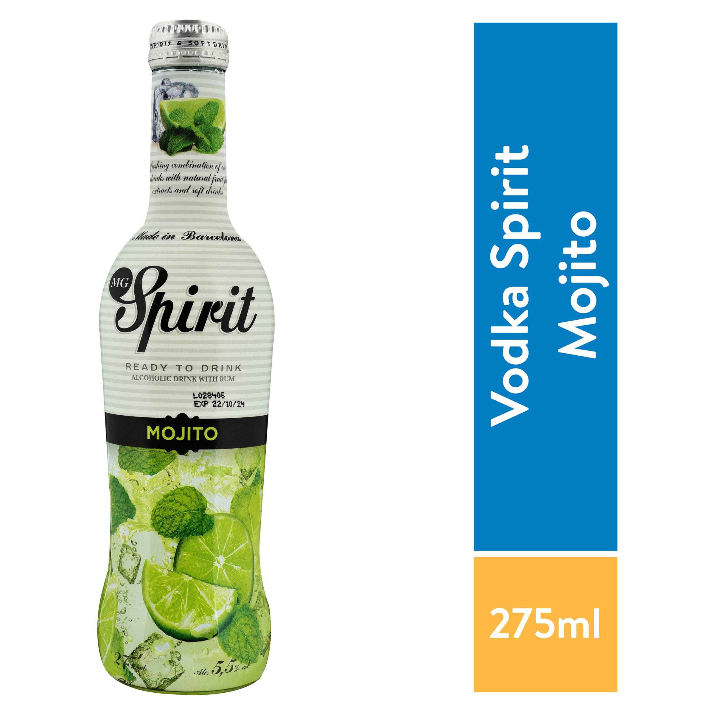 Bebida Lista para Tomar SPIRITS Mojito Botella 275ml | Eco Ahorro