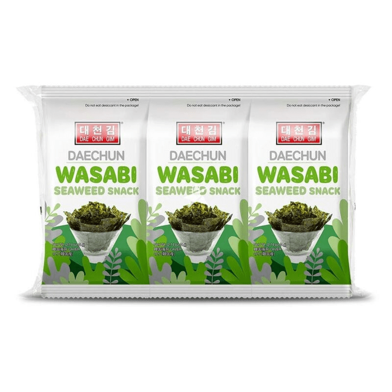 Caja Snack Nori con Wasabi 4.5g x 3 x 24 | HANA SEOUL SPA