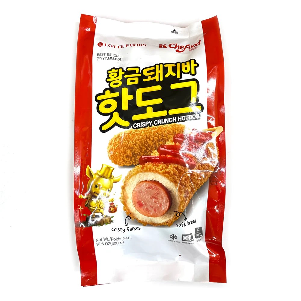 Caja Hot Dog Crujiente Coreano 300g x 15 (Congelado) | HANA SEOUL SPA