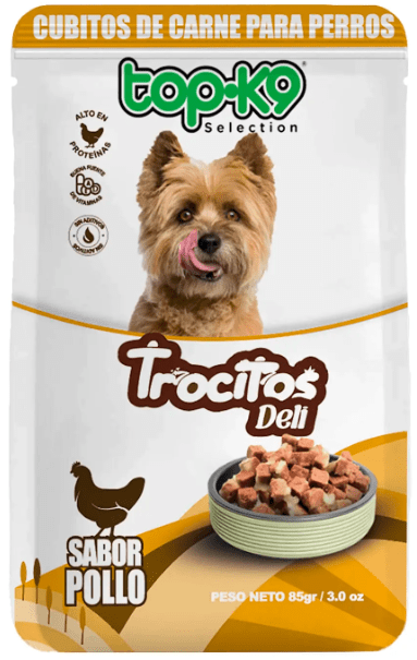 Snack Trocitos Deli Perro Pollo 20x85g TOPK9 | PEDIDOS PET