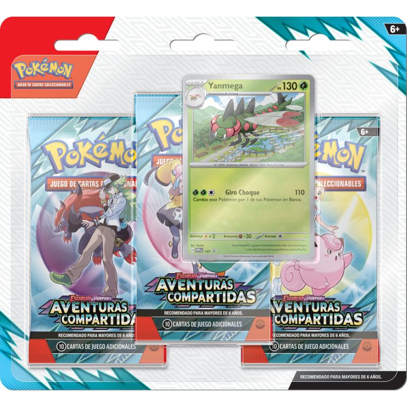 PKM TCG S&V Journey Together - 3-Pack Yanmega Blister Español | Game Of ...