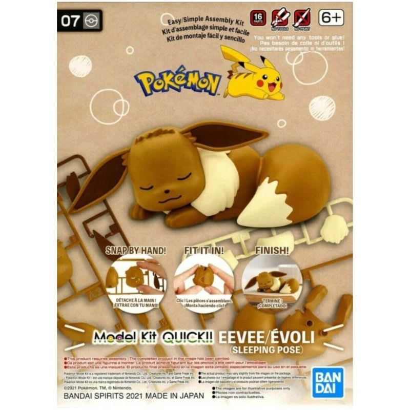 MODEL KIT POKEMON QUICK 07 EEVEE GOODNIGHT POSE BANDAI HOBBY | Game Of ...