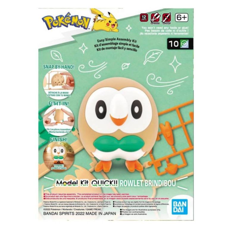 MODEL KIT POKEMON QUICK!! 10 ROWLET BANDAI HOBBY | Game Of Magic Tienda