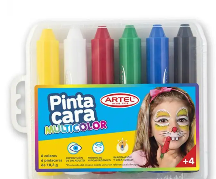 PINTA CARITA 6 UNIDADES | Arquitectura Librería