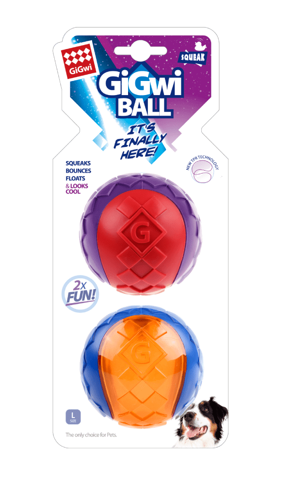 GIGWI BALL 2 UNIDADES LARGE | SANTIAGO PET STORE