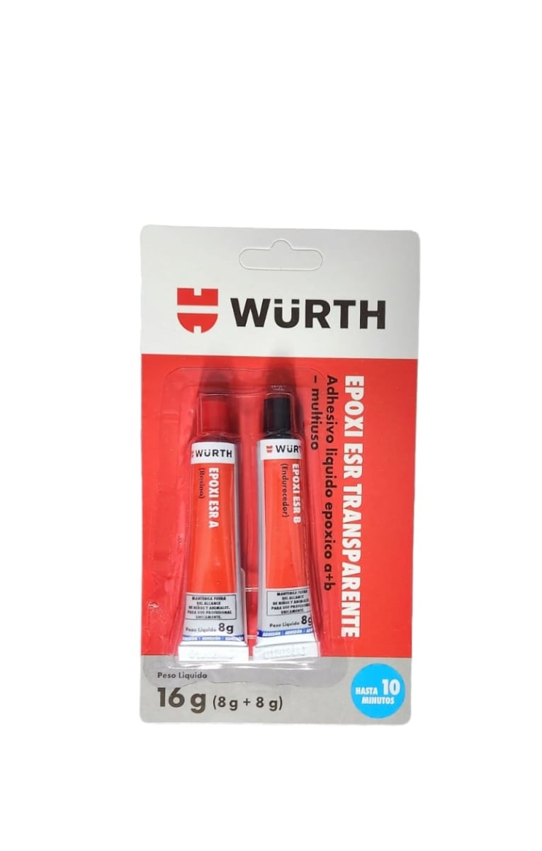 ADHESIVO EPOXICO ESR TRANSPARENTE 16GR WURTH | FERRETERIA LUCAS