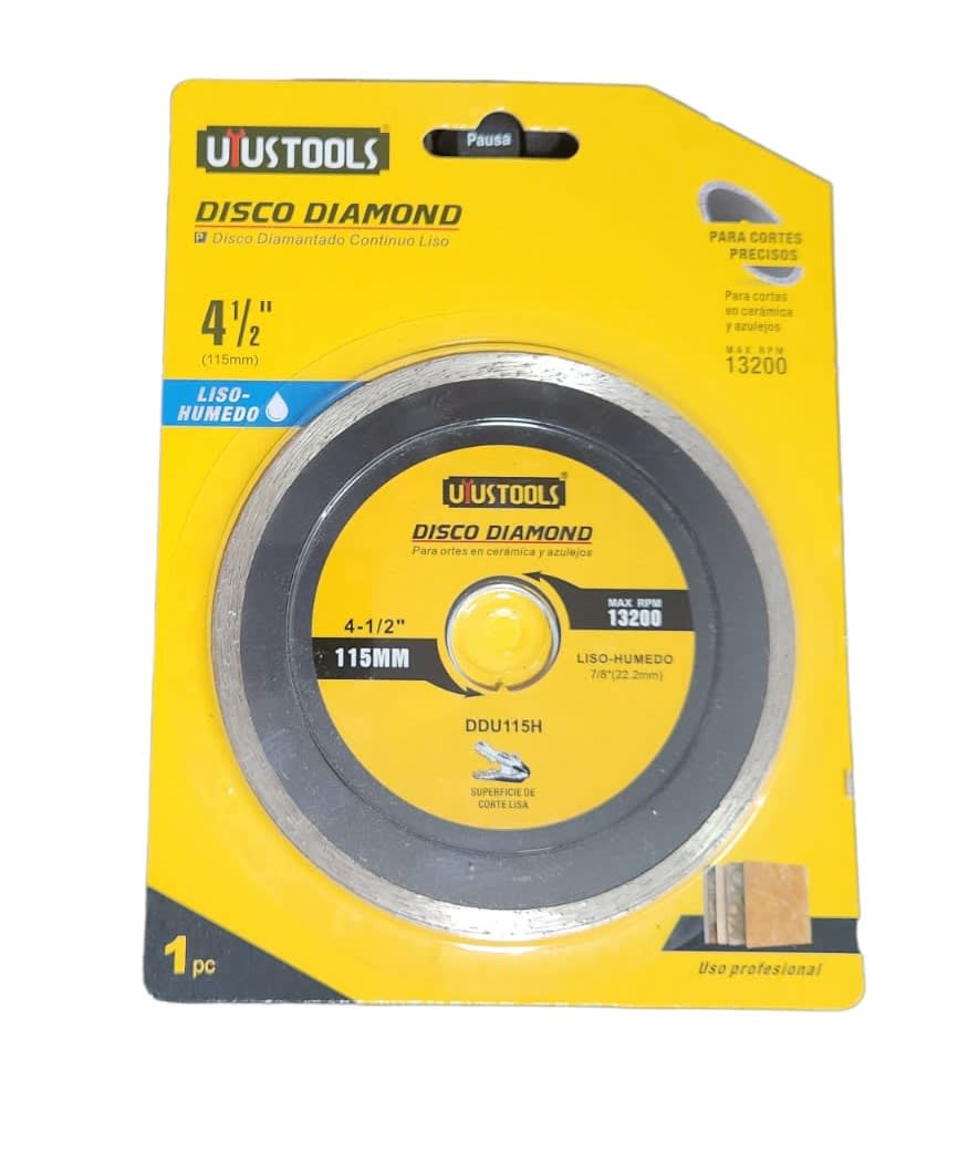 DISCO DIAMANTADO 4-1/2 CONTINUO UYUSTOOLS DDU115H | FERRETERIA LUCAS