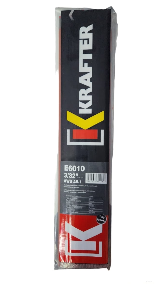 SOLDADURA ELECTRODO 6010 - 3/32 KRAFTER 1 KILO | FERRETERIA LUCAS