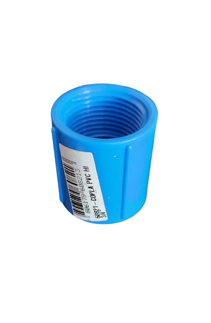 COPLA PVC HIDRAULICO AZUL 3/4HI-3/4HI HOFFENS | FERRETERIA LUCAS