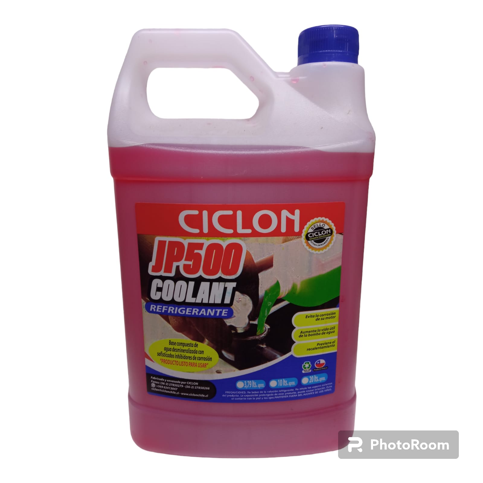 COOLANT JPR500 ROJO ROSADO NACIONAL 3,78 LT. CICLON | famessa