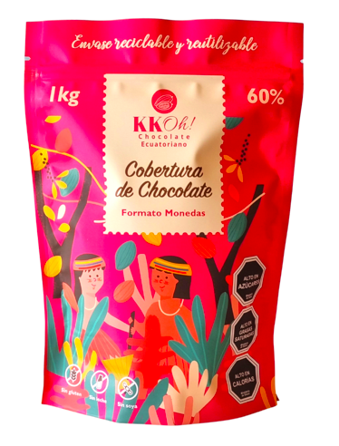 Cobertura de chocolate 60% monedas 250gr. kkoh | Green Conexion