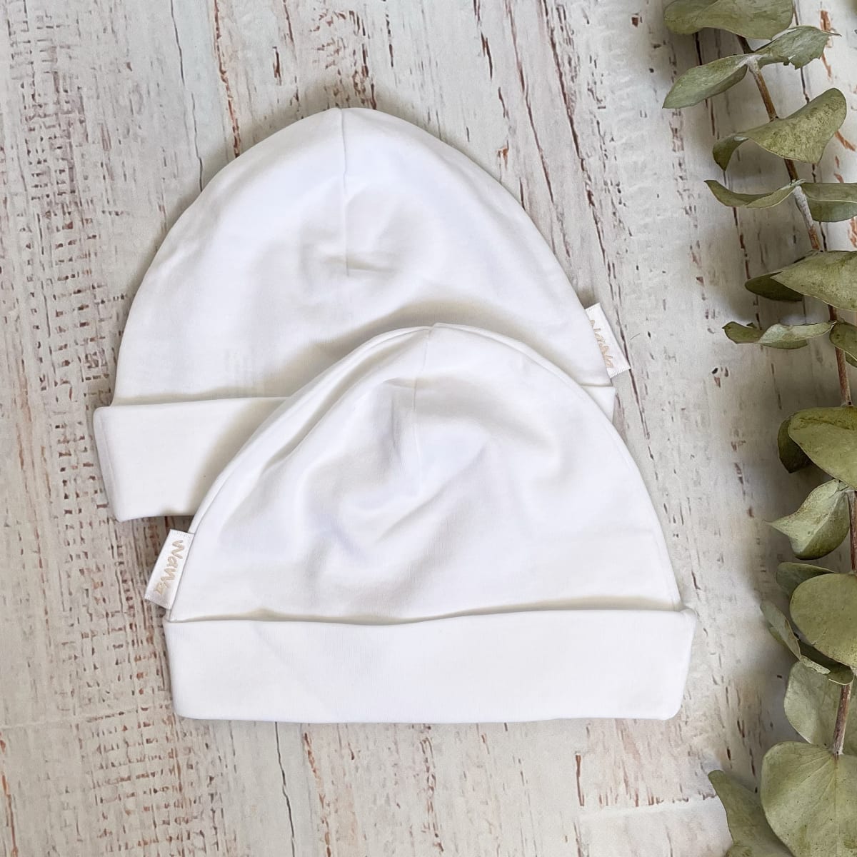 Pack Wawa X 2 Gorros Blancos | Wawa Baby Desing