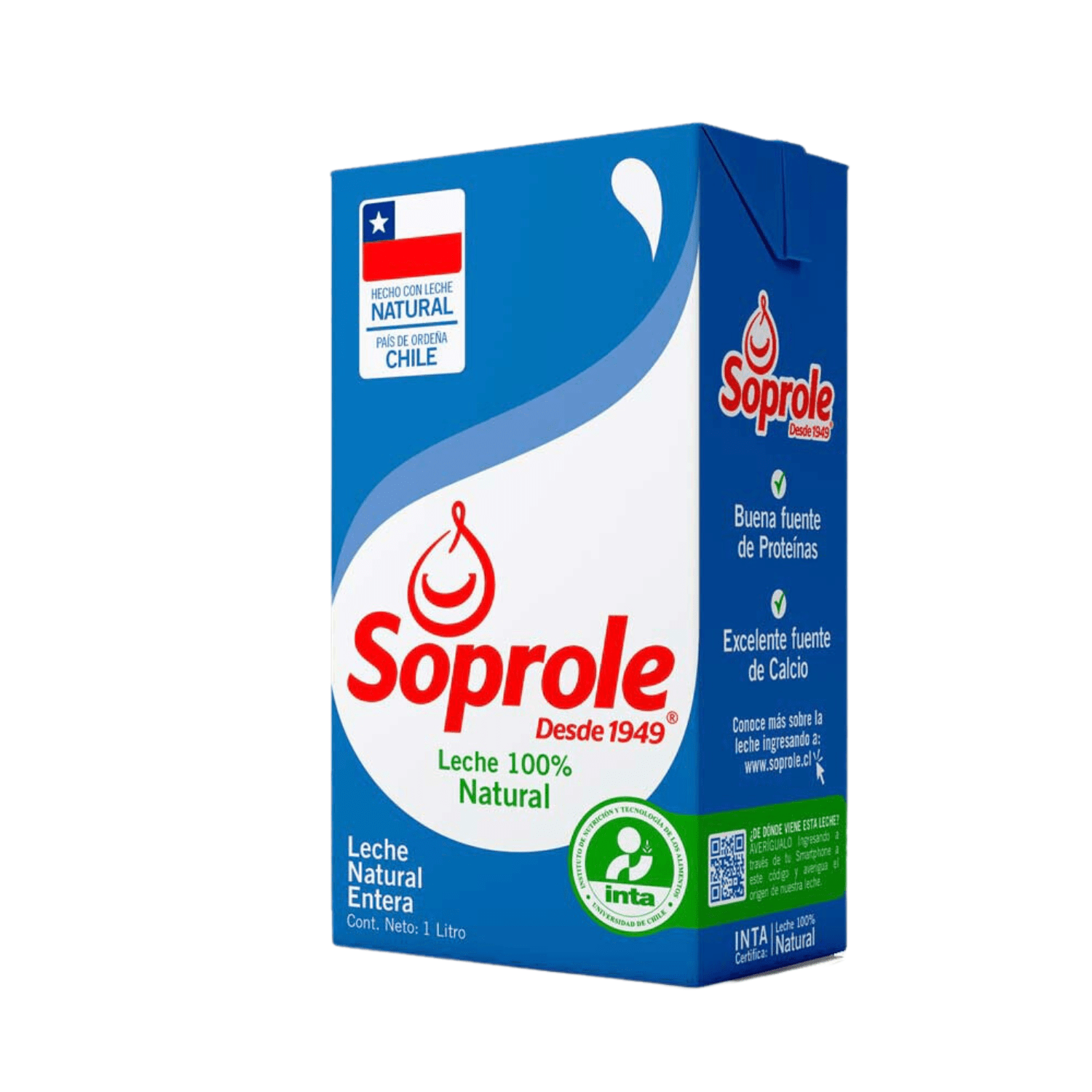 LECHE ENTERA SOPROLE 1 LITRO | Franchi Quesos y Cecinas