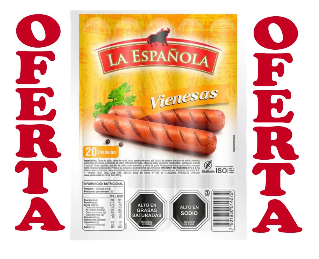 VIENESAS LE 225 GRAMOS | Franchi Quesos y Cecinas