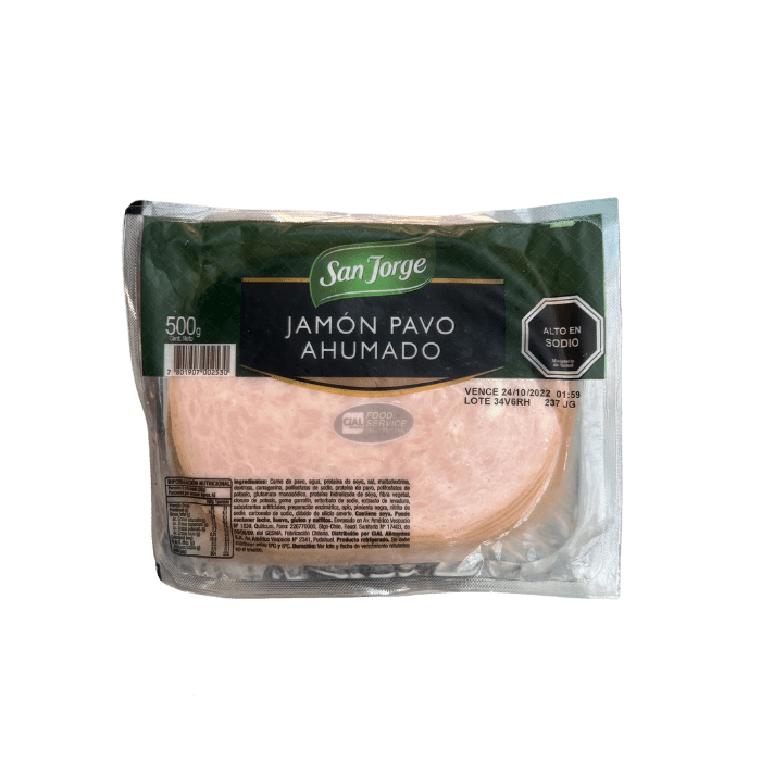 JAMON PAVO AHUMADO 500 GRAMOS SAN JORGE | Franchi Quesos y Cecinas