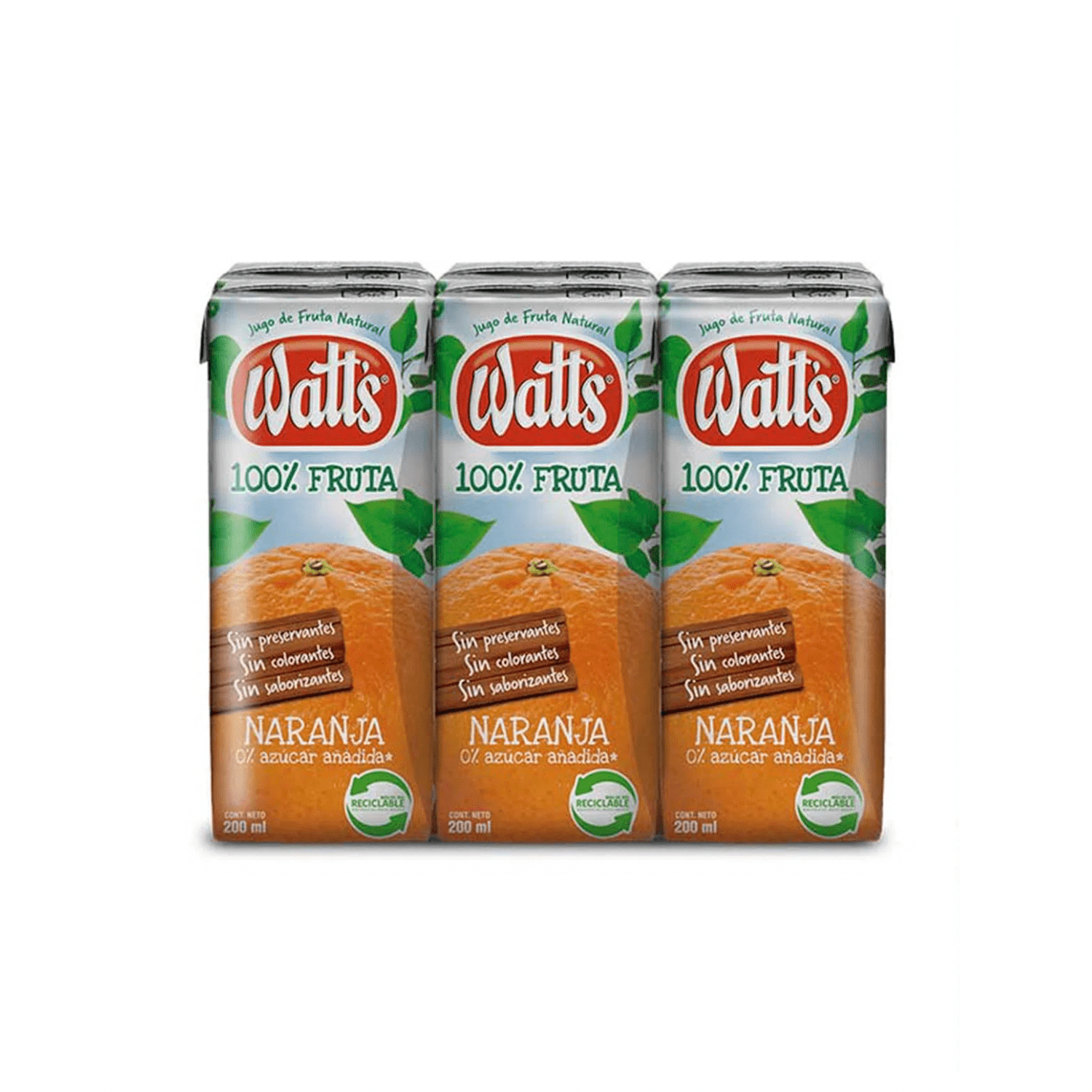 JUGO 100% FRUTA NARANJA WATTS | Franchi Quesos y Cecinas