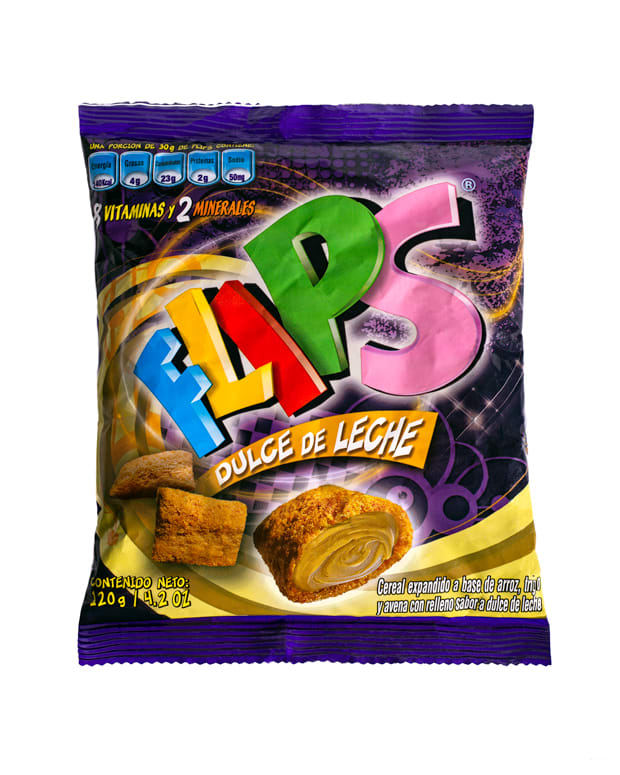 FLIPS DULCE DE LECHE 120 GRAMOS | Distribuidora Franchi SPA