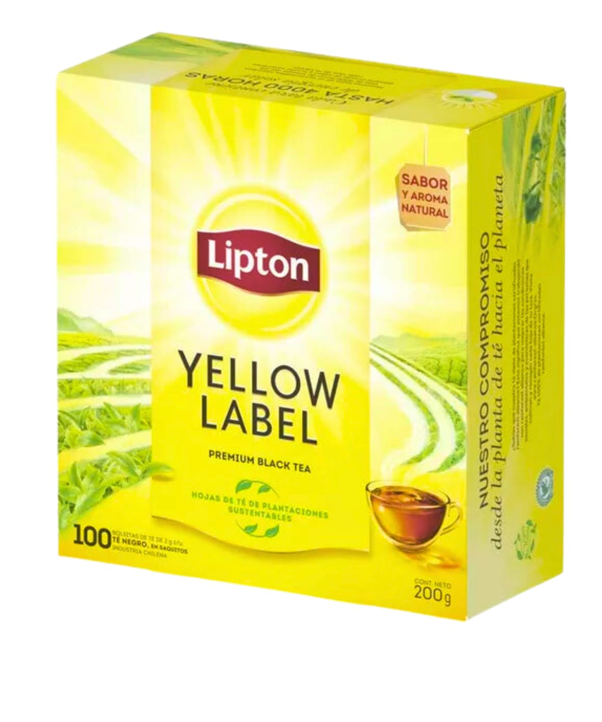 CAJA TE LIPTON YELLOW LABEL 100 UND/200GR | Distribuidora Franchi SPA