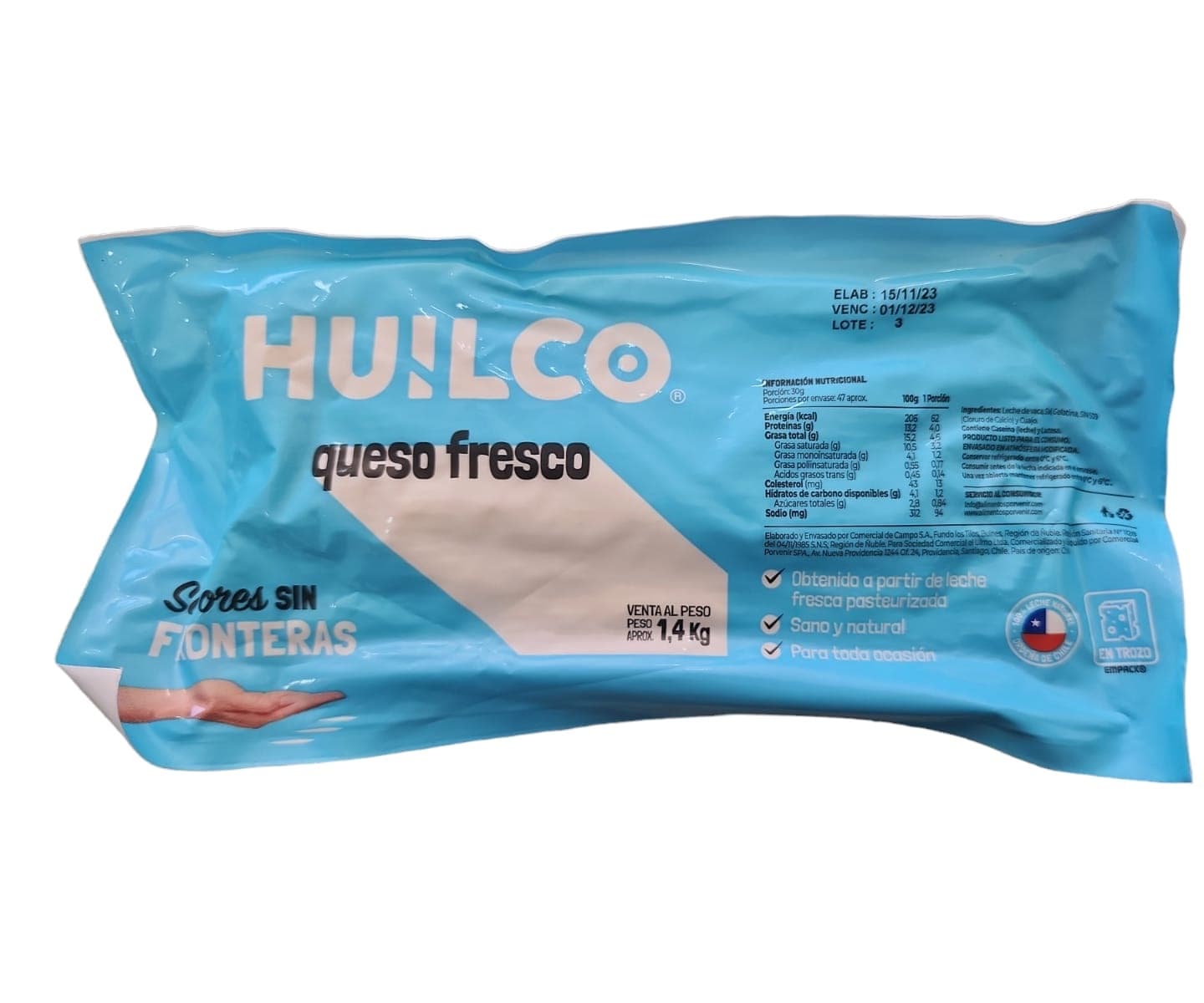 QUESO FRESCO HUILCO PESABLE, VALOR PUBLICADO POR KILO PESO APROX POR ...